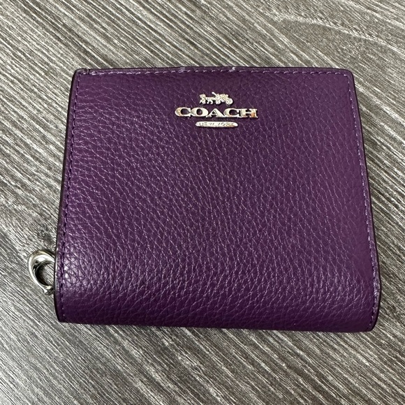 Coach | Bags | Coach Purple Leather Wallet | Poshmark